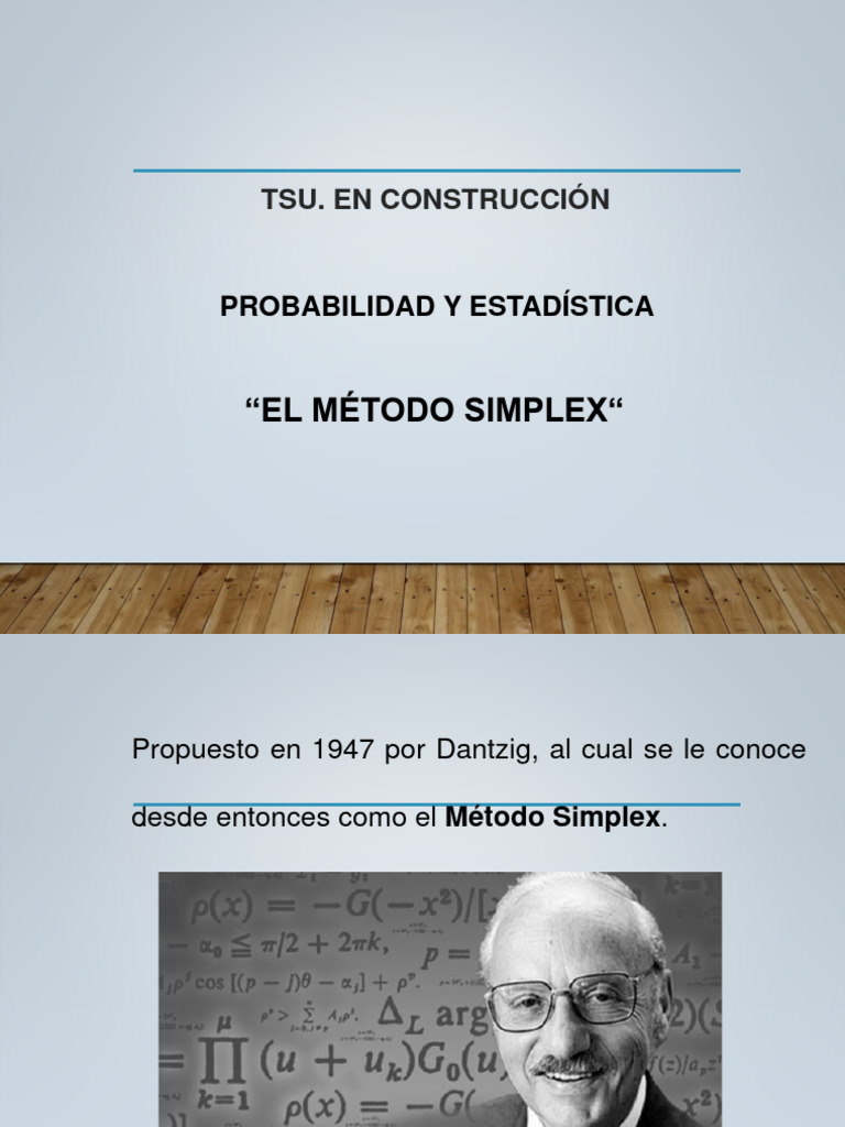 Método Simplex - Utsjr | PDF | Programación lineal | Matemáticas
