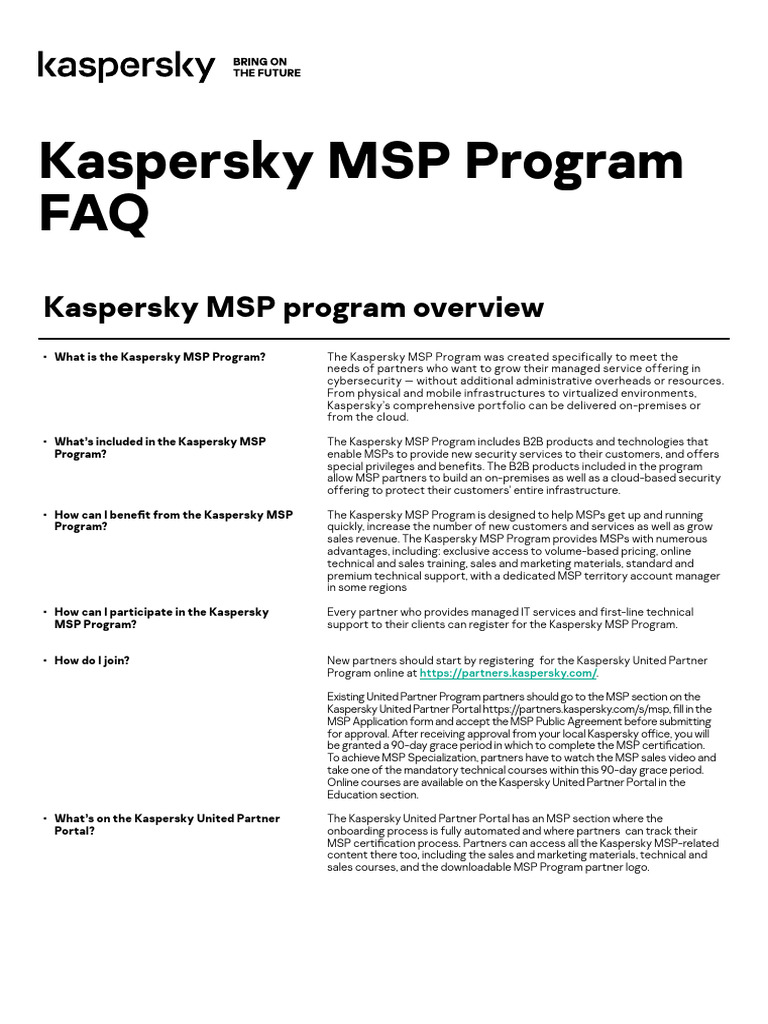 MSP Program FAQ | Download Free PDF | Pricing | Cloud Computing
