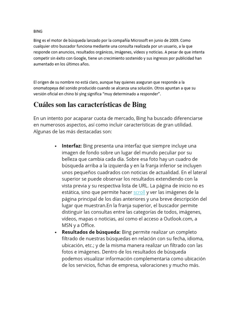 BING | PDF | Software | Informática