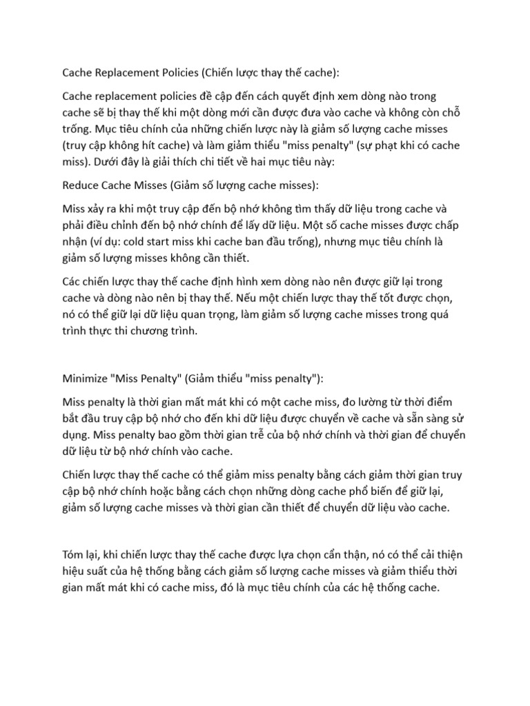 Cache Replacement Policies | PDF