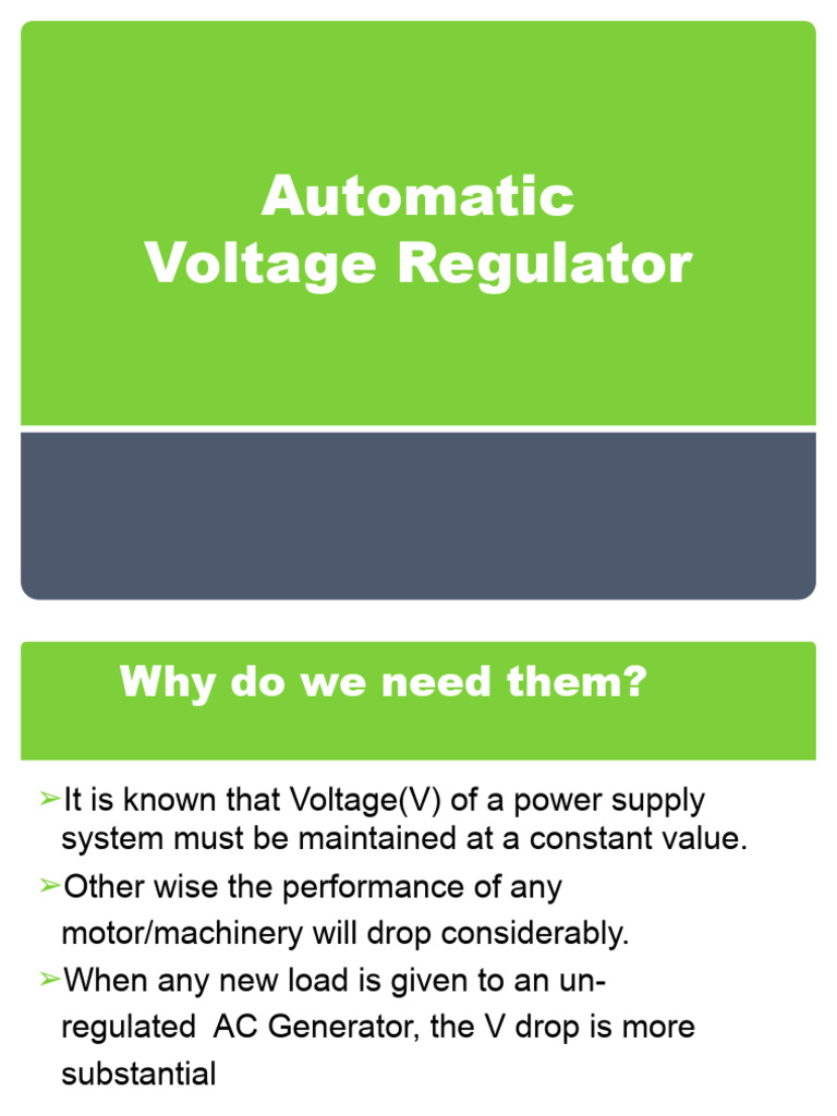 Voltage Regulator | PDF | Electric Generator | Electronic Engineering