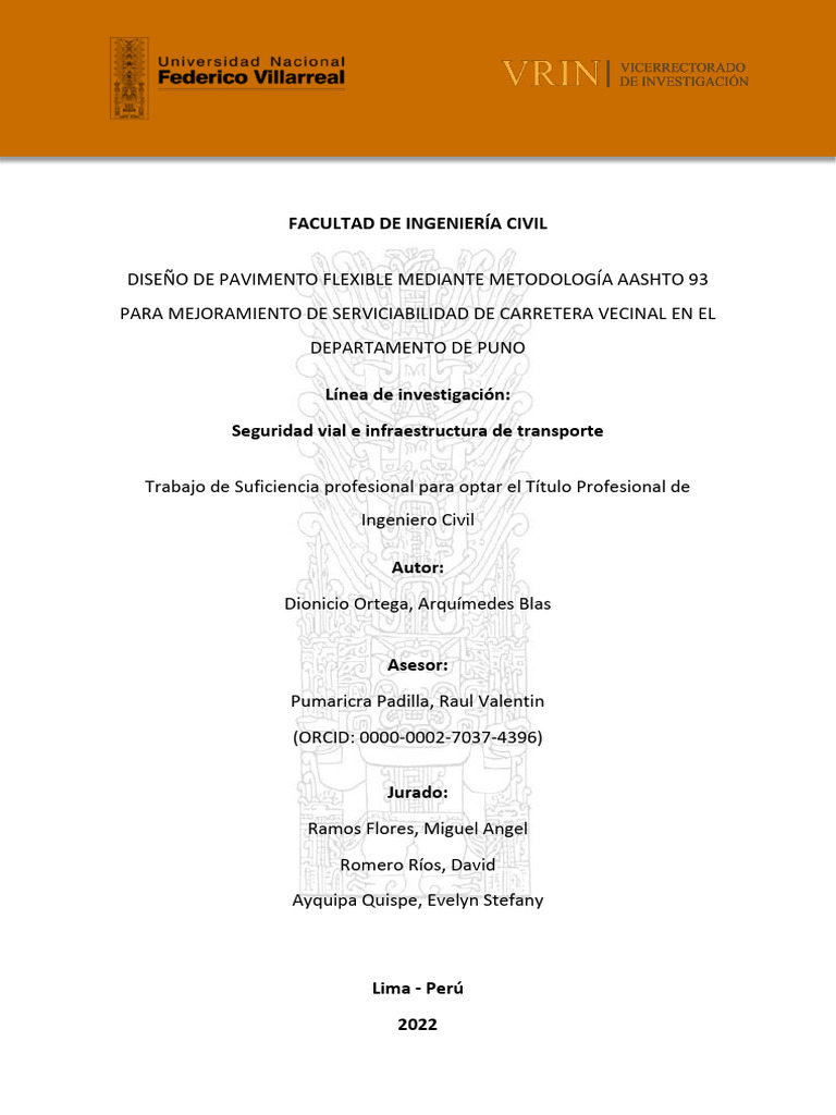 UNFV FIC Dionicio Ortega Arquimedes Blas Titulo Profesional 2022 | PDF ...