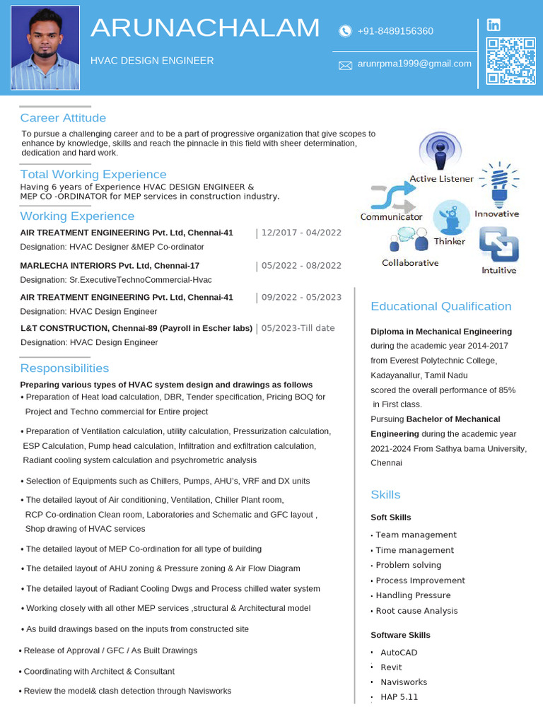 HVAC Design Engineer Profile | PDF | Temperature | Home Appliance