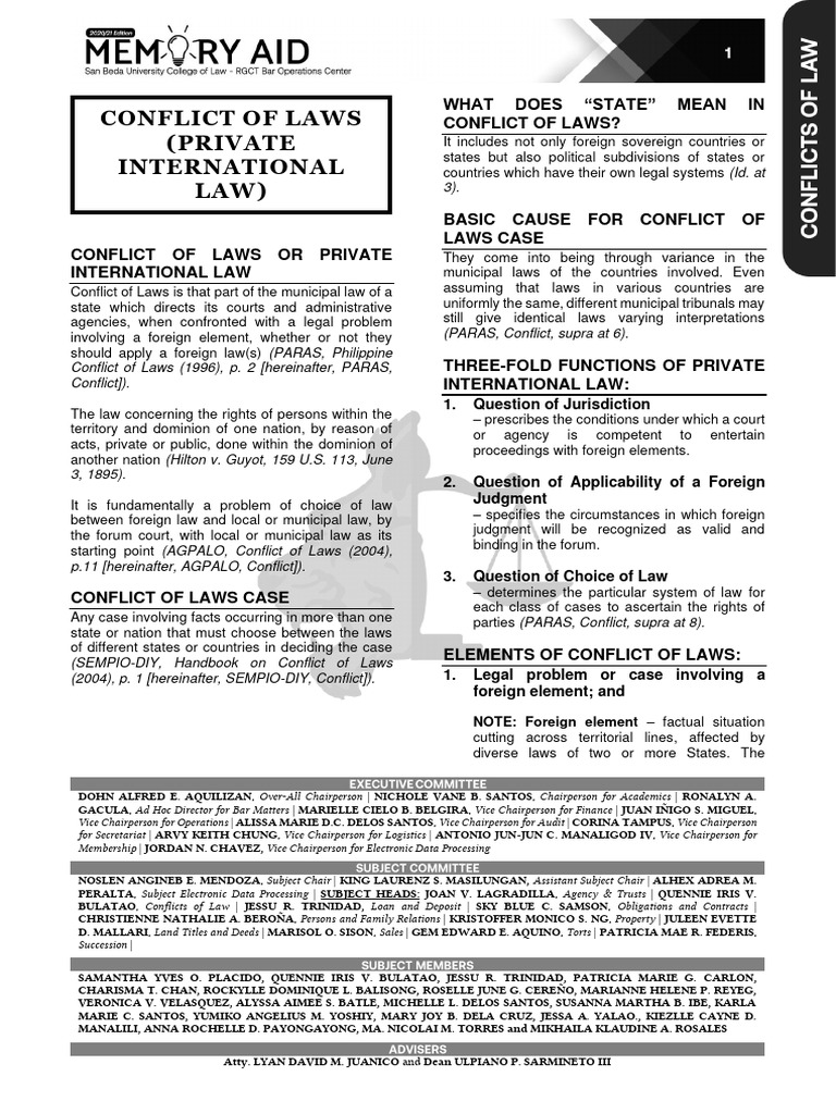 Beda Reviewer | Download Free PDF | Jurisdiction | Comity