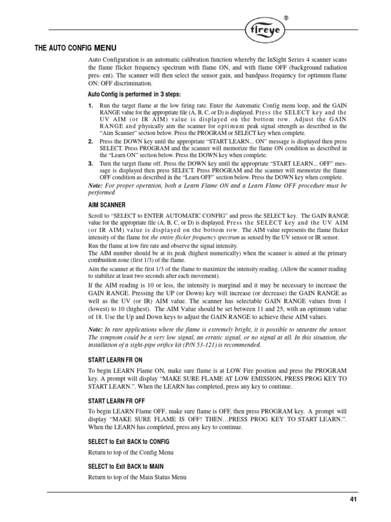 41 - Flame Scanner NewModel Baru CU 120 Insight Type 95 Series 4 Flame ...