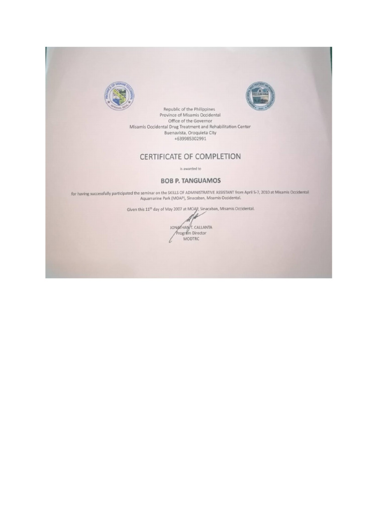 Training Certificate | PDF