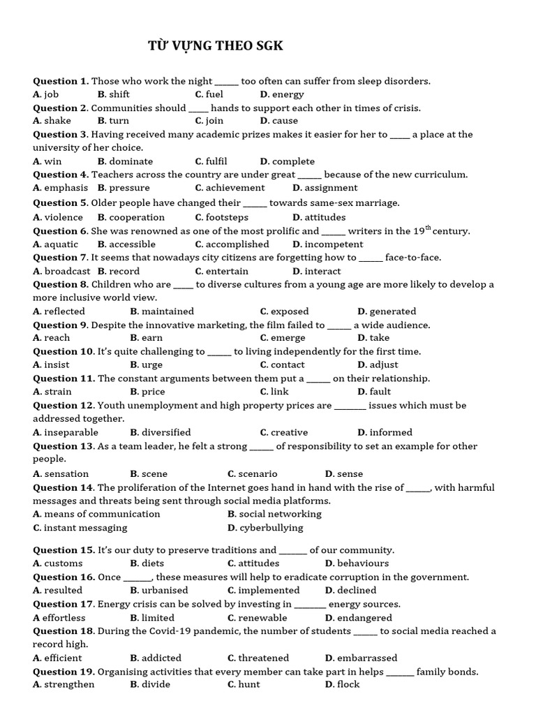 T V NG Theo SGK Bu I 1 | PDF
