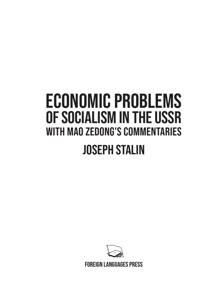 C33 Economic Problems in The USSR 1st Printing | PDF | Capitalism ...