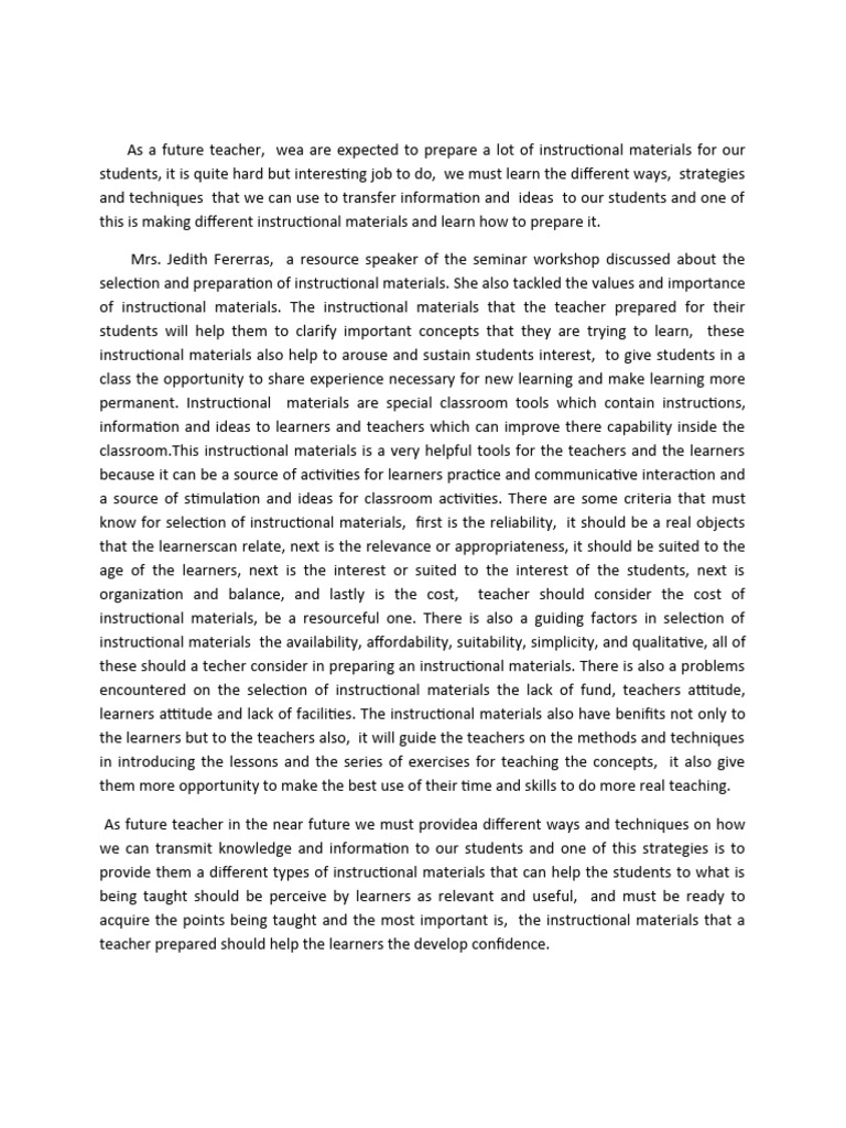 Reflection TTP | Download Free PDF | Teachers | Learning