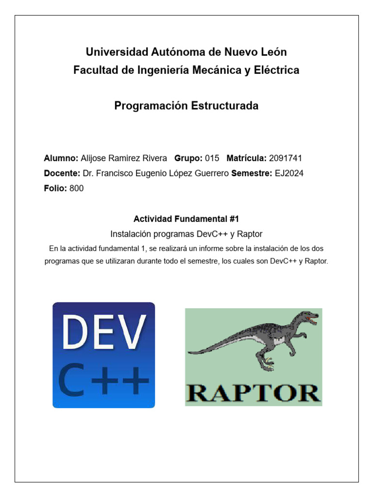 Actividad Fundamental 1 Programacion Estructurada | PDF