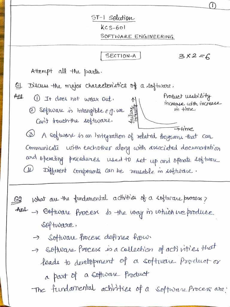 Software Engineering KCS-601 ST-1 Sol Even 21-22 | PDF | Systems ...