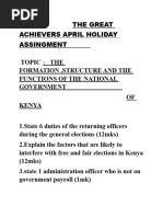 Structure, Formation and Functions of Kenyan Government | PDF | Bill ...