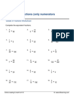 Grade 4 Equivalent Fractions Worksheet | PDF