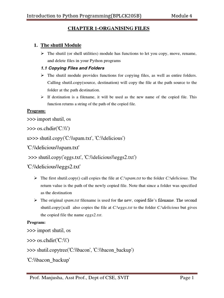 Module 4 Python | PDF | Zip (File Format) | Computer File