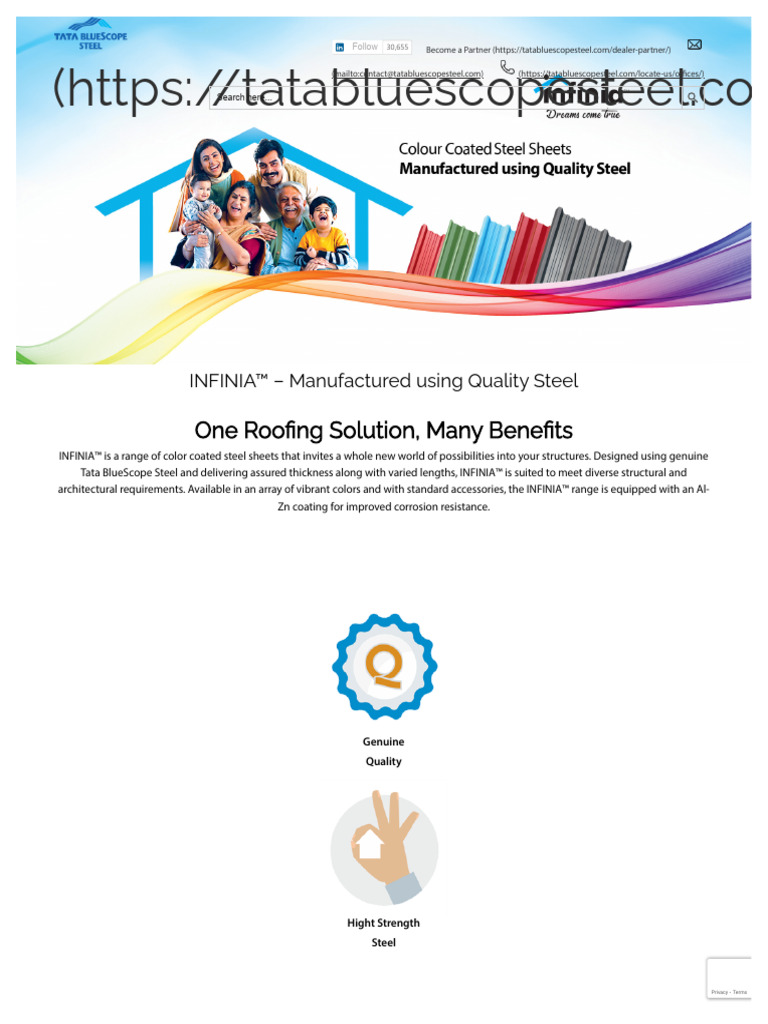 INFINIA™ - Tata BlueScope Steel - Tata Roof Sheet | PDF | Materials ...