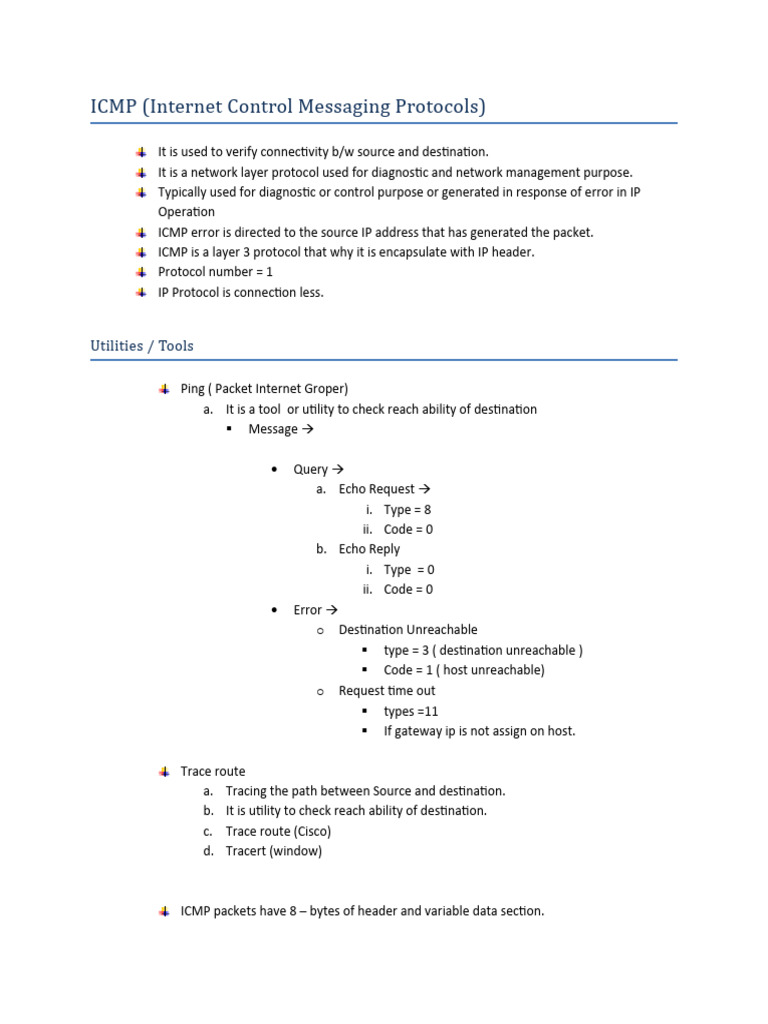 2.1 Icmp | Download Free PDF | Internet Protocols | Network Protocols