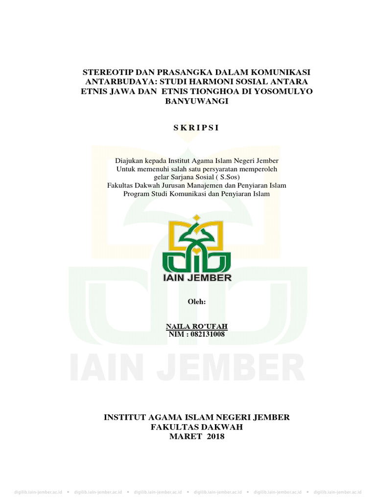 Naila Ro'ufah - 082131008 - Contoh Prejudis | PDF