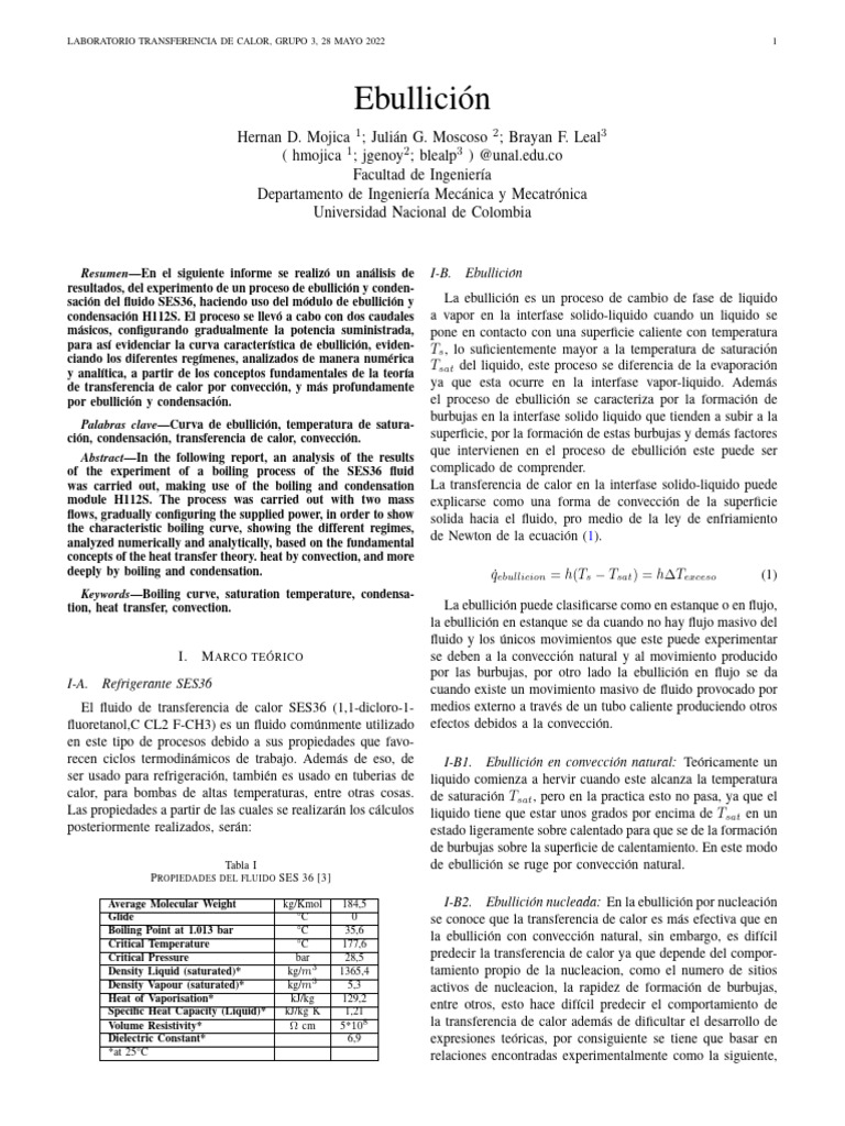 Lab_transfer_ebullicion | PDF | Calor | Convección