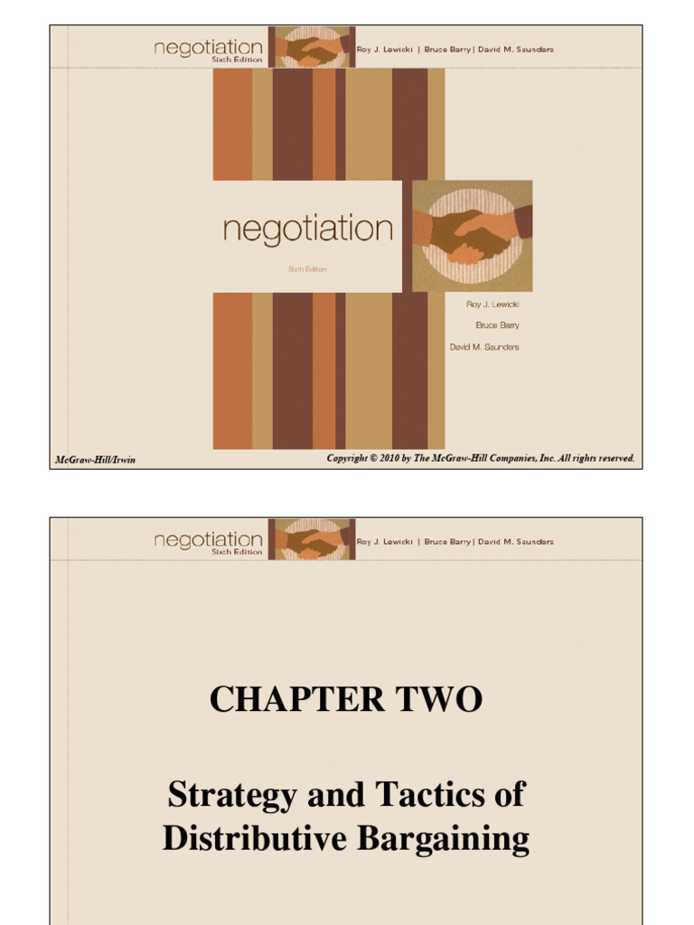 Chap 002 | PDF | Negotiation | Bargaining