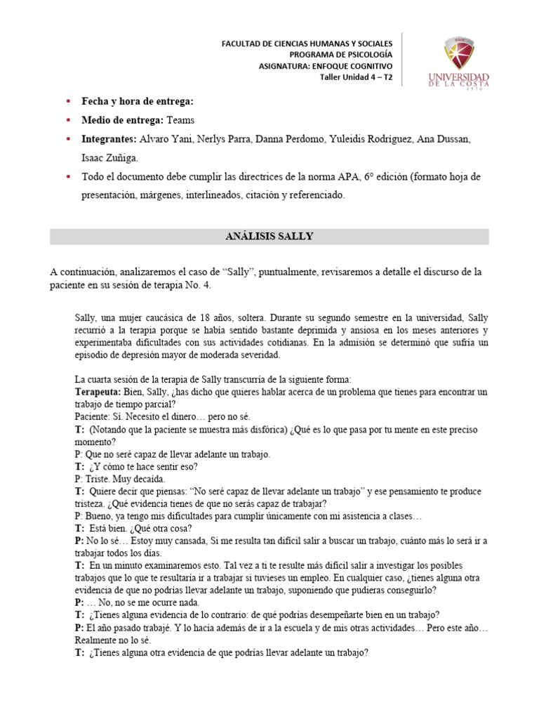 C3A1. Taller Young Actual | PDF | Psicoterapia | Pensamiento
