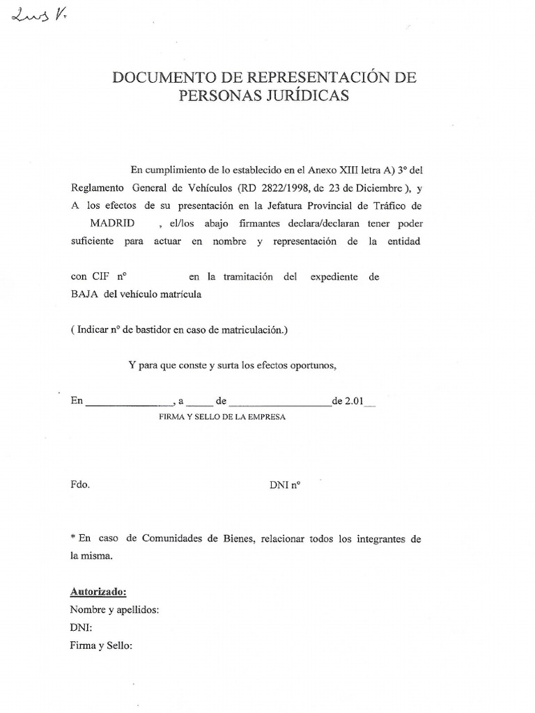 Documento Representacion Personas Juridicas | PDF