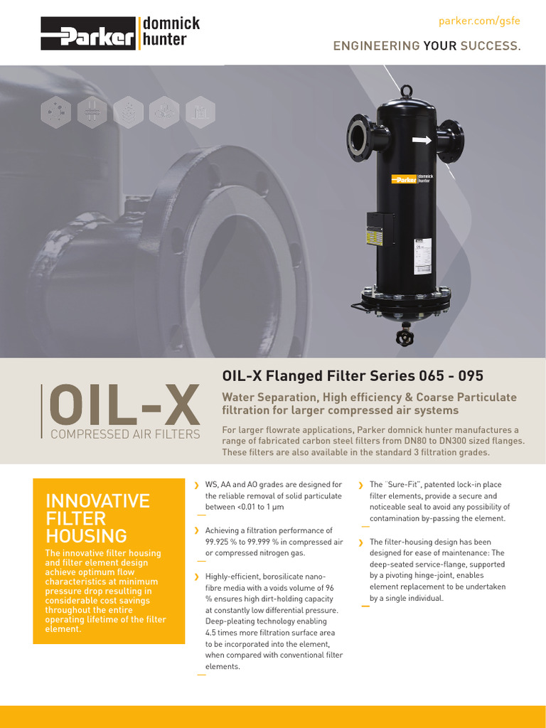 Brochure Flanged Filter Oil-X en | PDF | Filtration | Industrial Processes