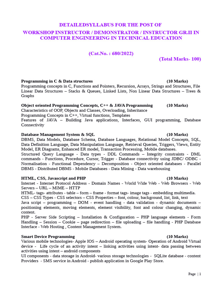 83.workshop Instructor - Demonstrator - Computer Enginering | PDF | Databases | Computer Data ...