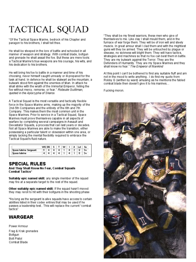 Tactical Squad | PDF | United States Marine Corps | Warfare