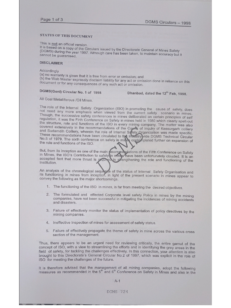 Cir. Gen. 1-1998 | PDF