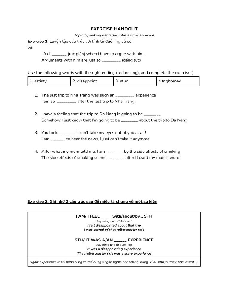 Exercise Handout | PDF