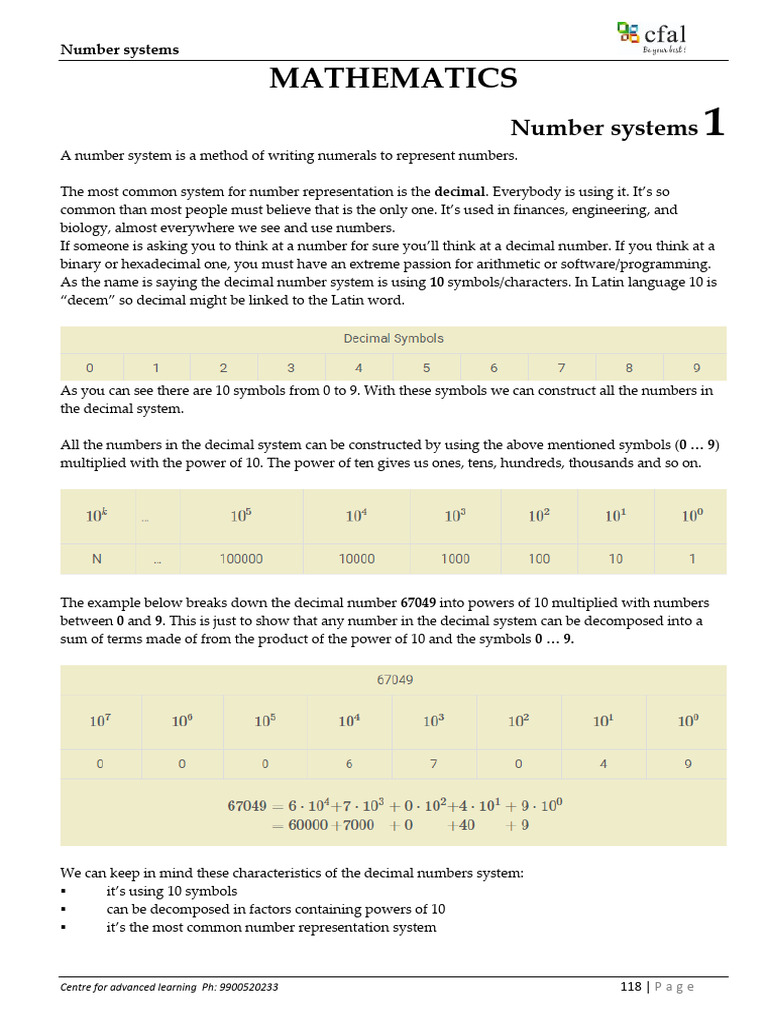 Overview of Number Systems | PDF | Numbers | Natural Number