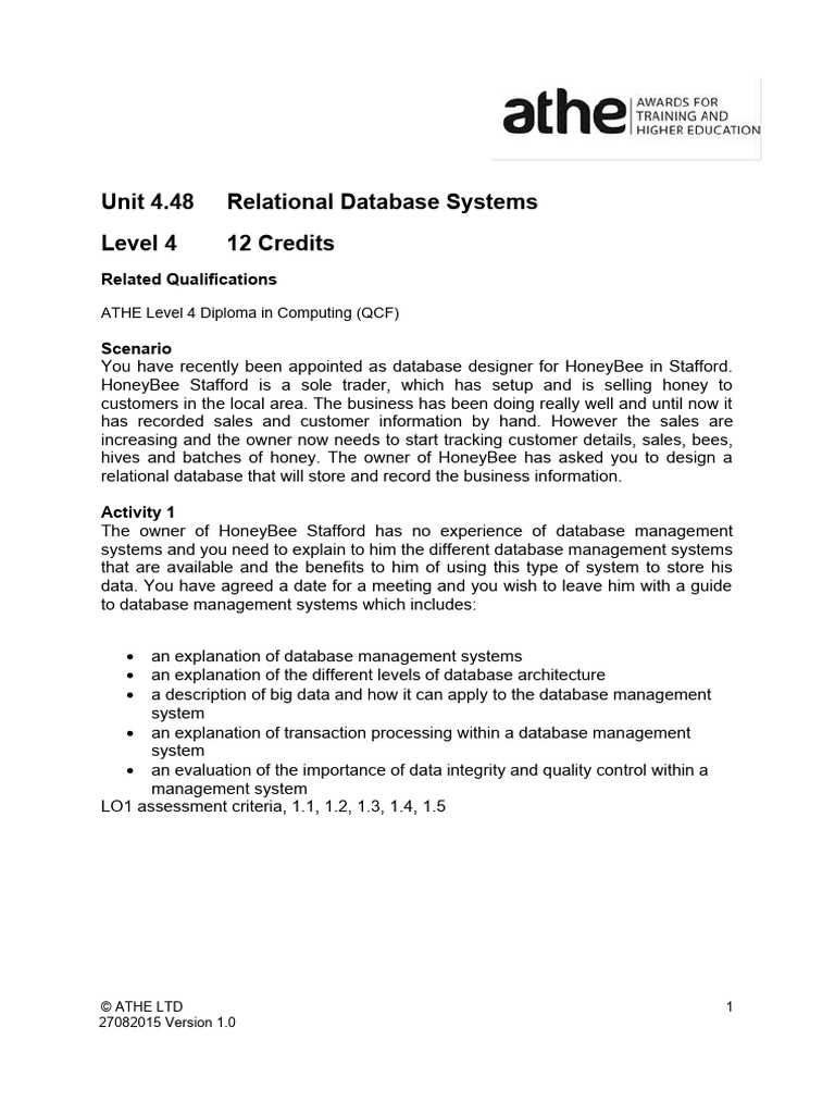 Unit 4.48 Relational Database Model Systems | PDF | Databases ... Unit 4.48 Relational Database Model Systems | PDF | Databases ...