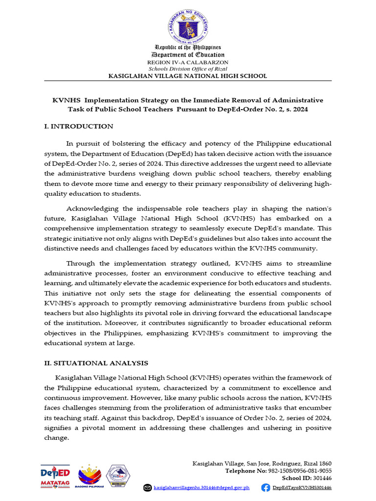 Immediate Removal of Administrative Tasks | PDF | Teachers