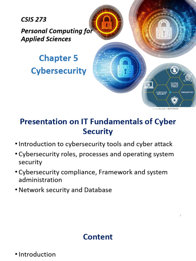 Chapter 5 Cybersecurity Pdf Security Computer Security