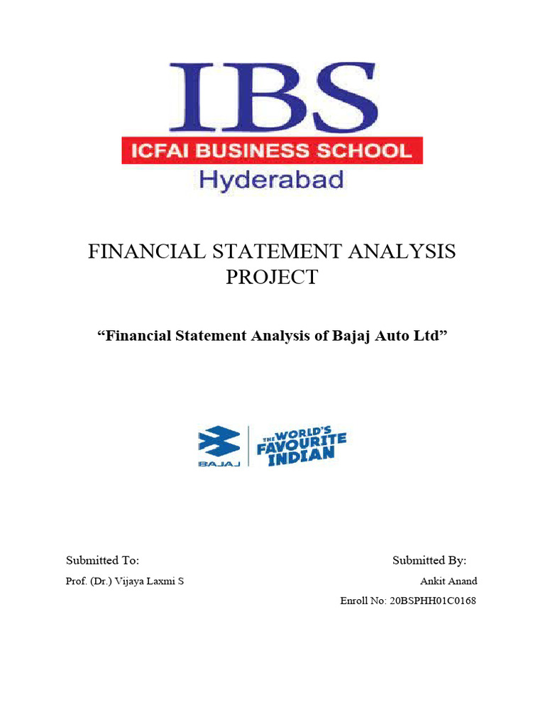 Financial Statement Analysis Project | PDF | Income Statement | Balance ...