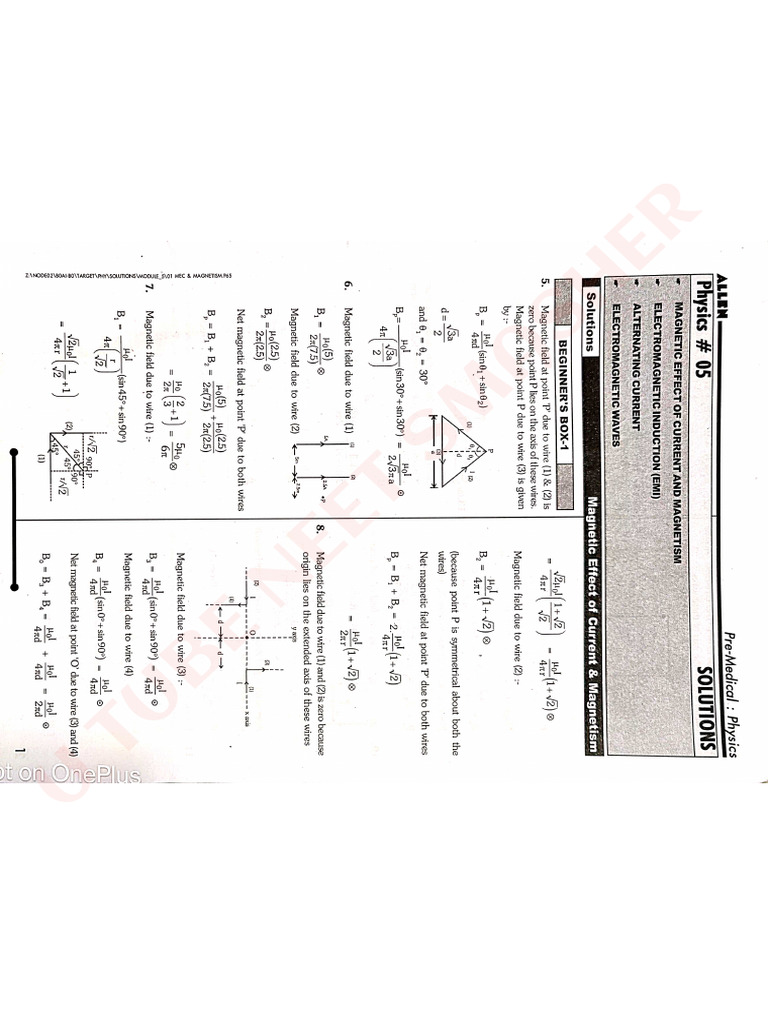 Allen Physics Solutions 5 | PDF