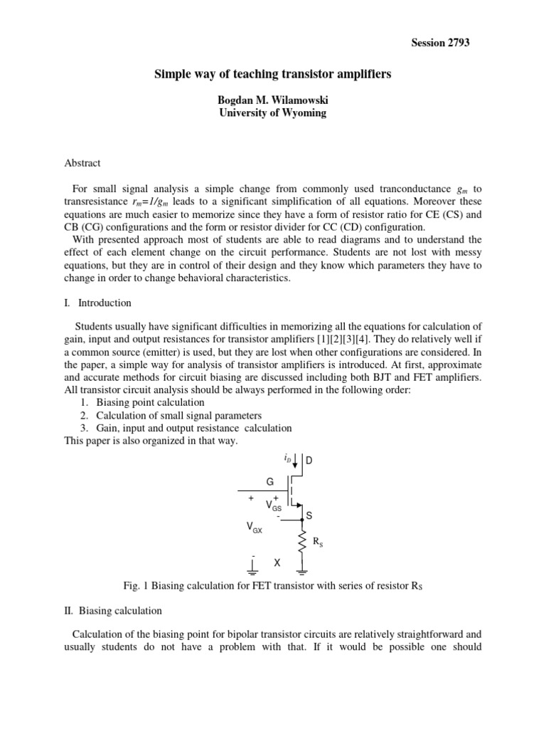 ASEE2000 Amplifiers | PDF | Field Effect Transistor | Amplifier