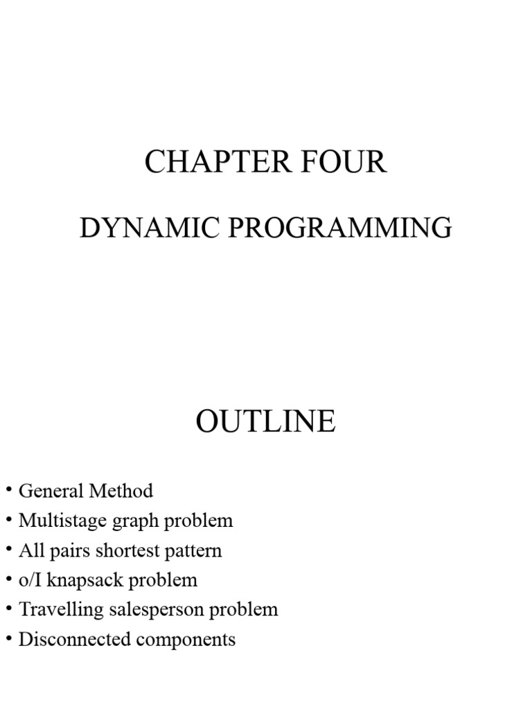 Chapter Four and Five | PDF | Dynamic Programming | Vertex (Graph Theory)