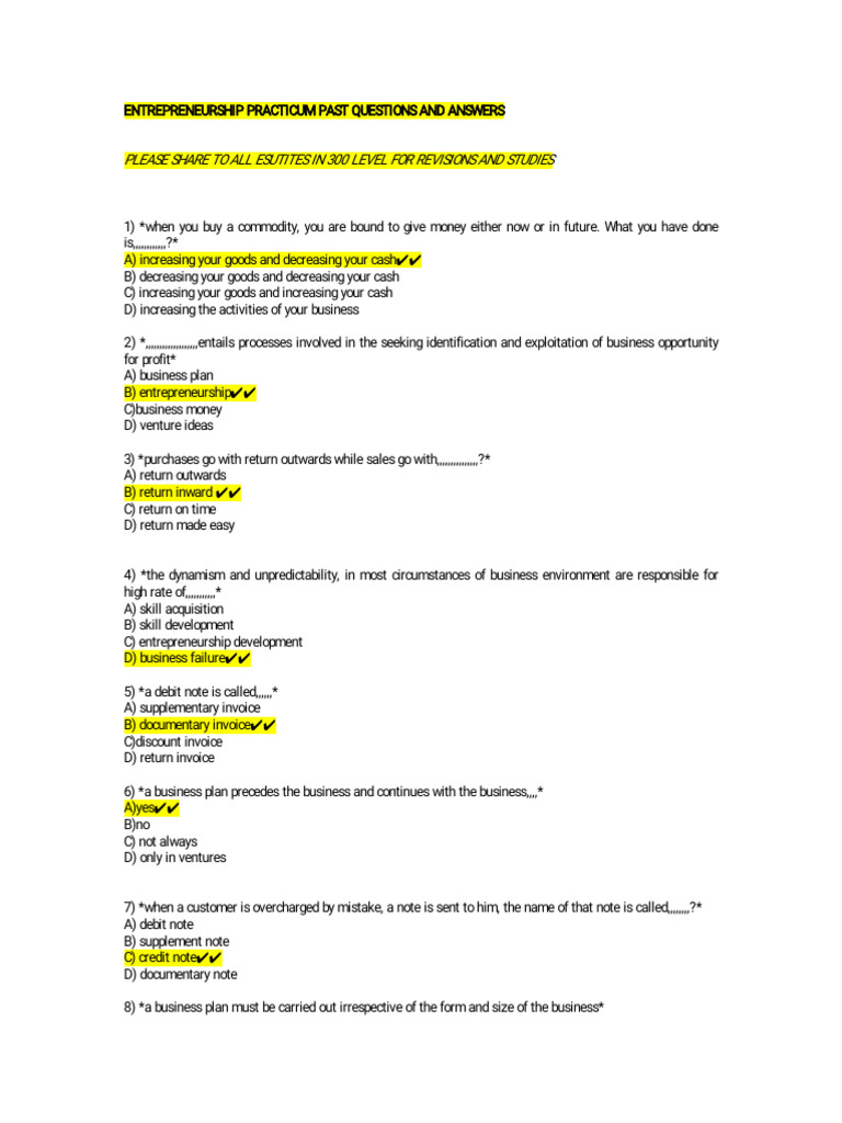 Ens Past Question | PDF