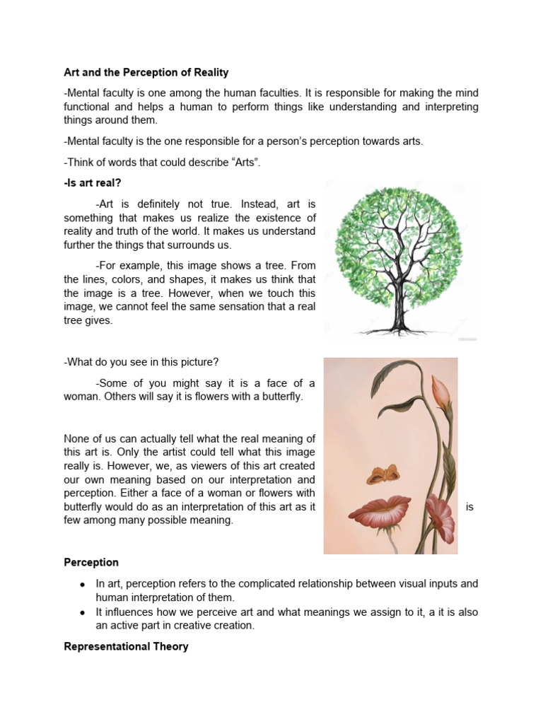 Art and The Perception of Reality | PDF | Perception | Reality