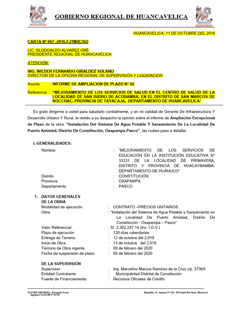 Ampliacion de Plazo Modelo | PDF | Finanzas y dinero