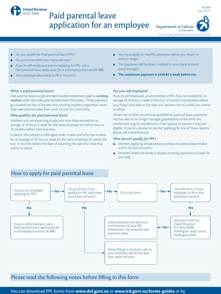 Apply PPL Employee Leave Payment | PDF | Parental Leave | Taxation In ...