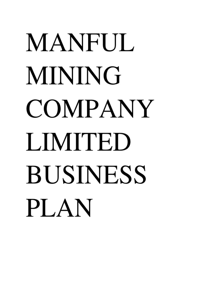 Mining Business Plan | PDF | Mining | Marketing