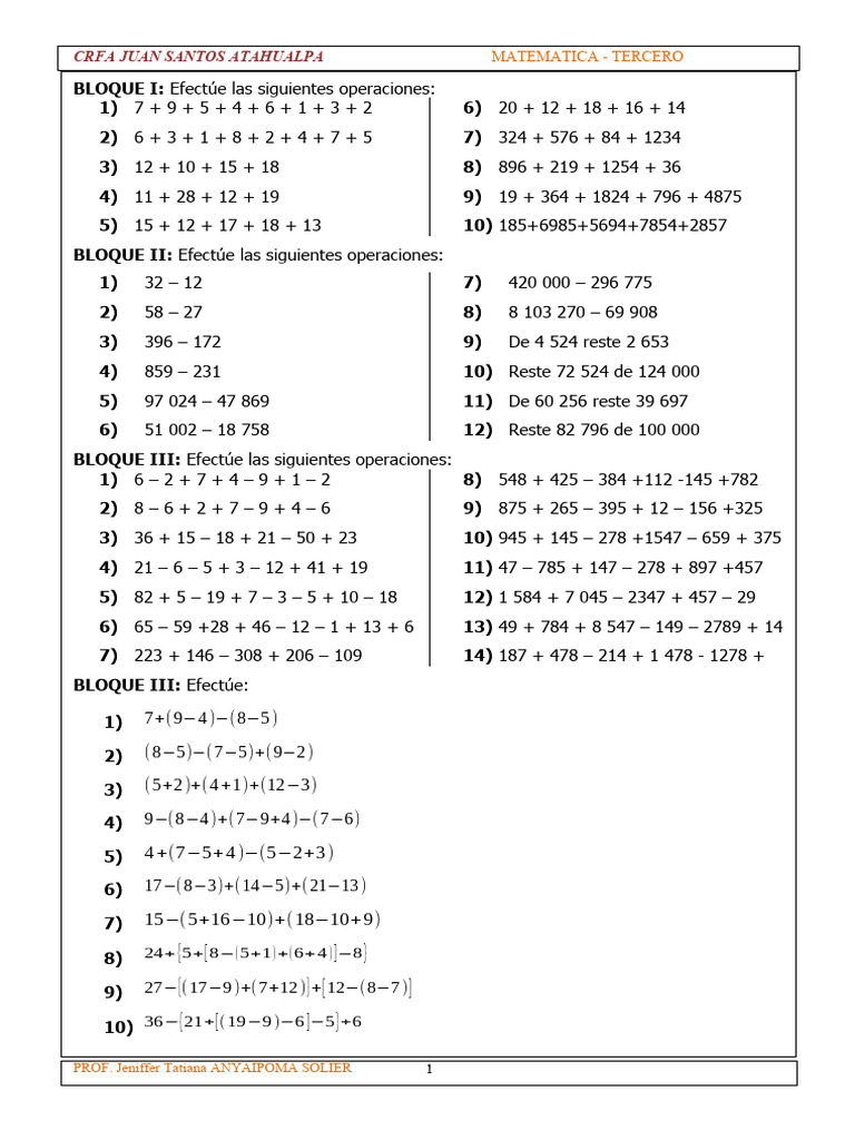 Matemáticas/Aritmética/Adición – IAHPB