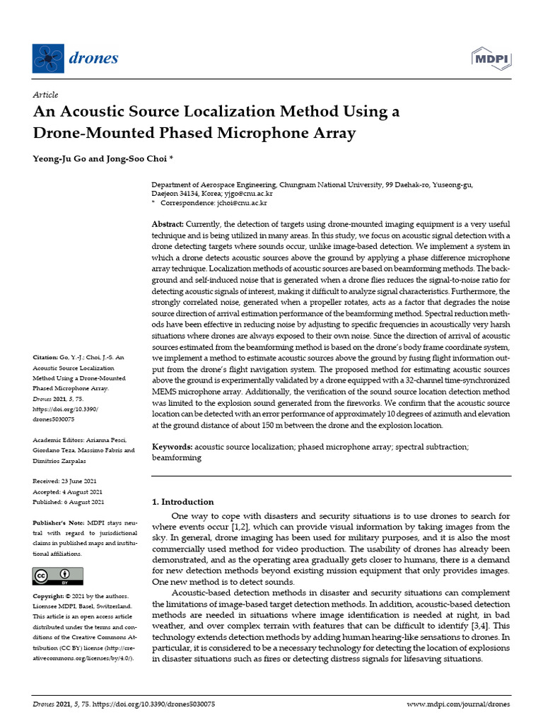 An Acoustic Source Localization Method Using A Dro Pdf Spectral Density Microphone
