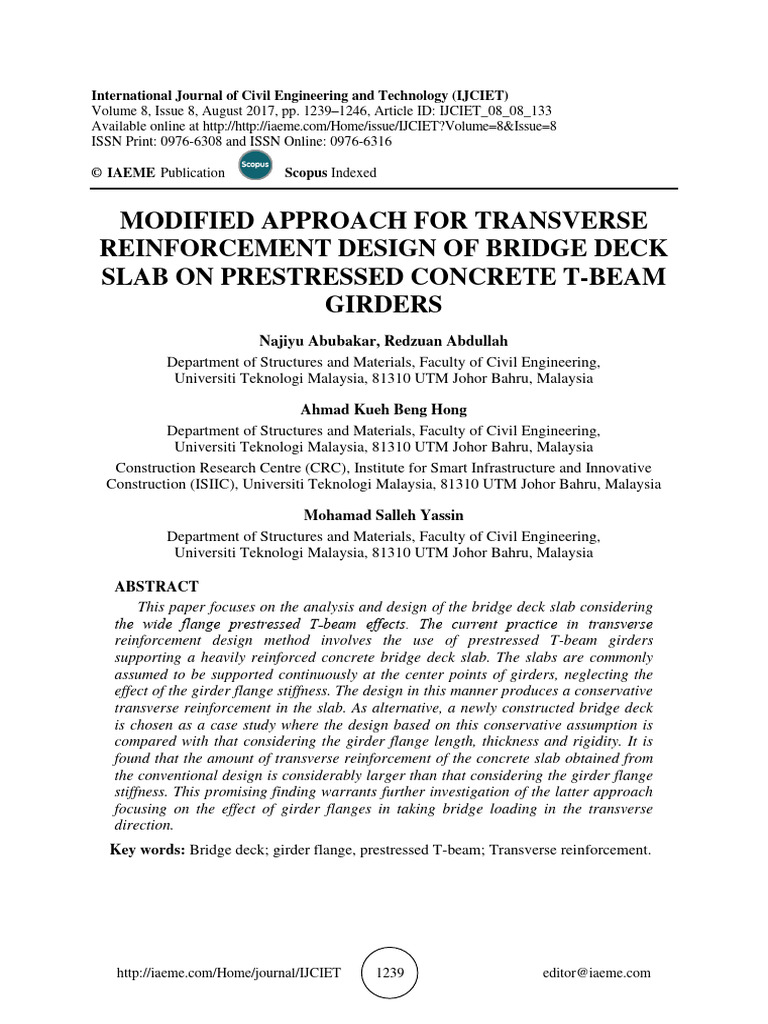 Modifed Approach Transverse Deck Slab Design | PDF | Bridge ...