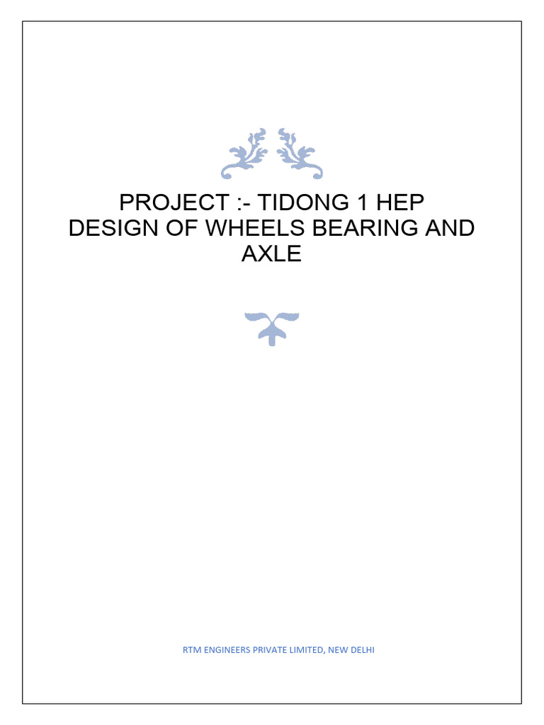 Wheel Bearing and Axle Design for HEP | PDF | Vehicles | Vehicle Technology