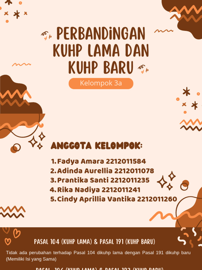 Perbandingan KUHP Lama dan Baru | PDF