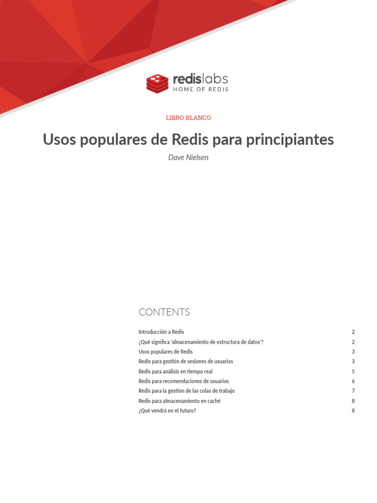 Popular Redis Uses For Beginners New - Spanish Spain | PDF | Caché ...
