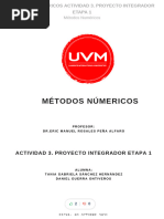 A2 Metodos Numericos UVM | PDF | Análisis numérico | Algoritmos